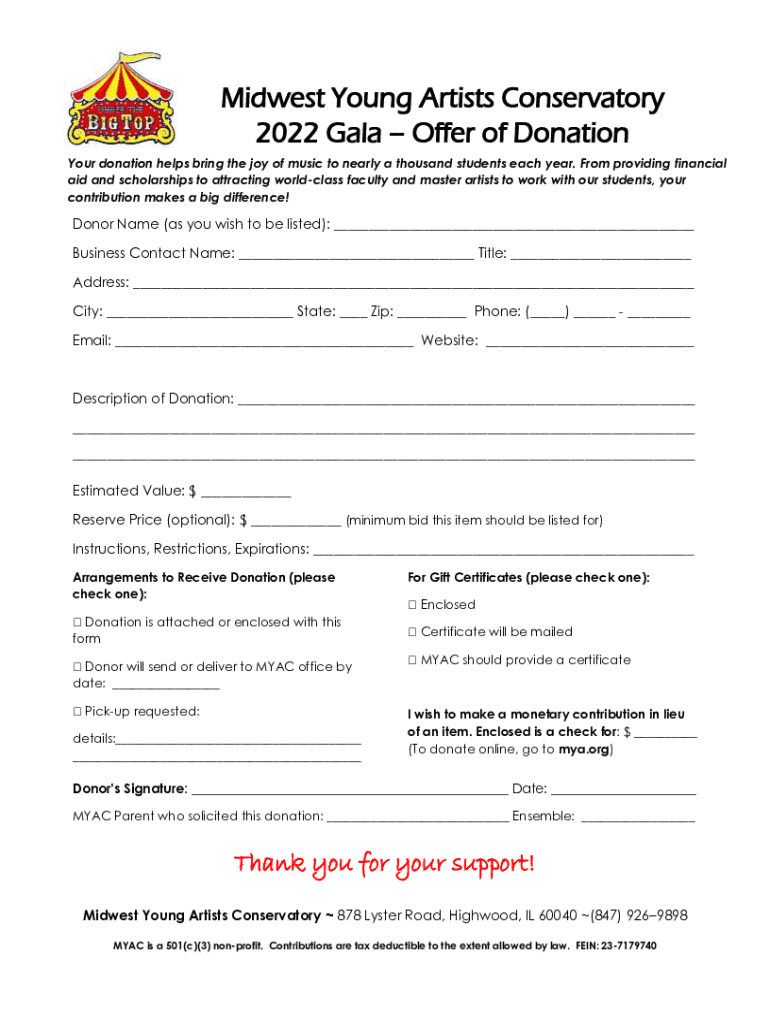 Fillable Online Donate NowJourney to 30 Campaign by Midwest Young ... Fax Email Print - pdfFiller