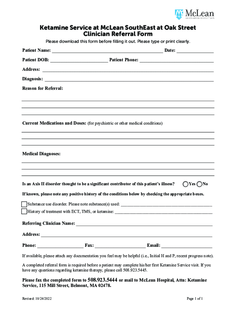 Fillable Online Consultation Request/Referral Form for Clinic Fax Email Print - pdfFiller