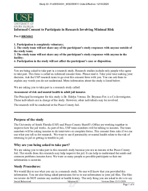 Fillable Online Informed Consent to Participate in Research Involving ... Fax Email Print ...