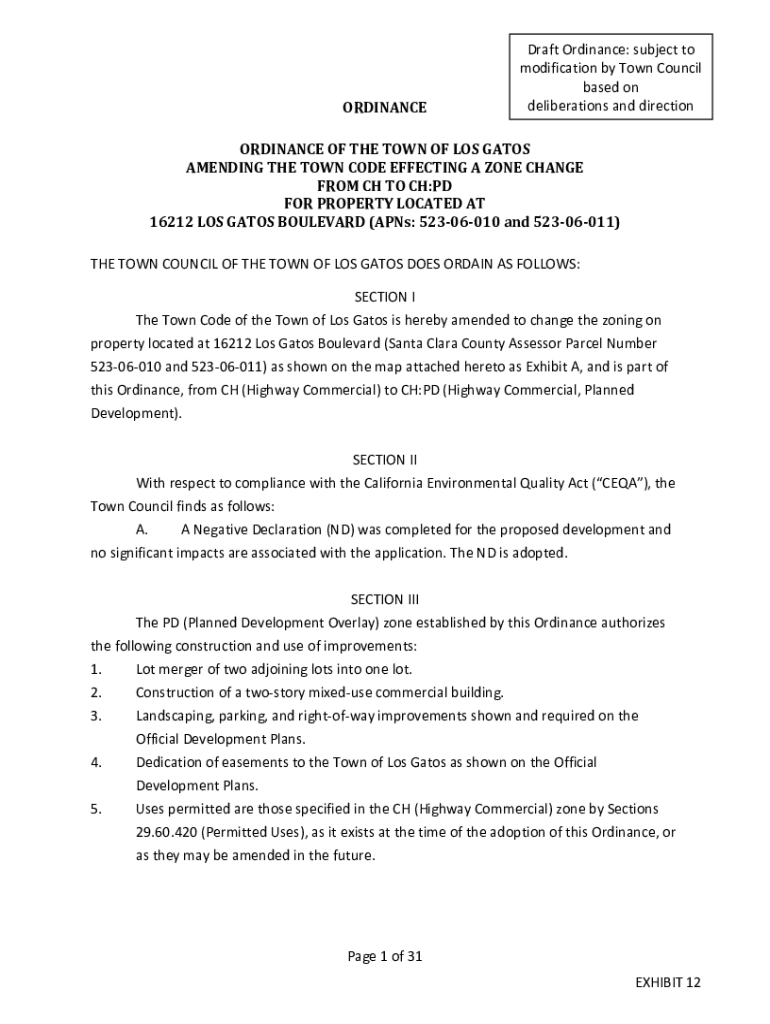 Fillable Online Ord 1368 - AMENDING THE ZONING ORDINANCE ... Fax Email Print - pdfFiller