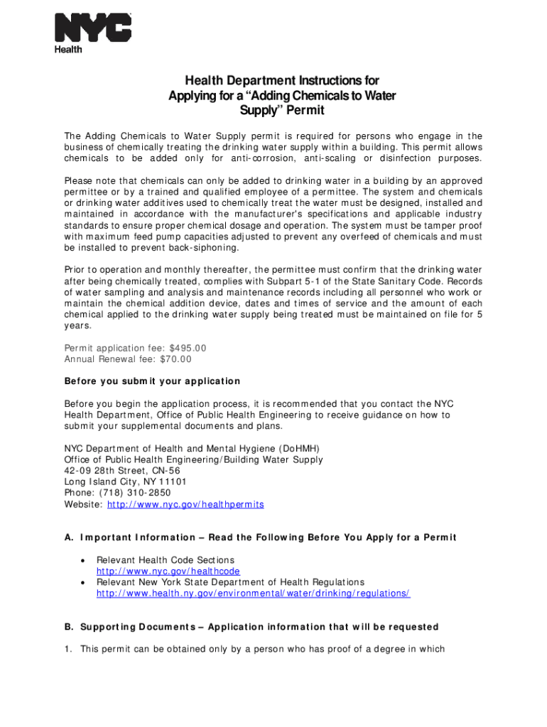Fillable Online Health Department Instructions for Applying for a Adding ... Fax Email Print ...