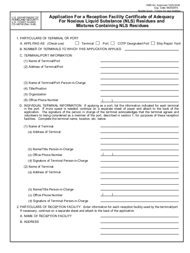 Fillable Online The Certificate of Adequacy (COA) Application FORM B ...