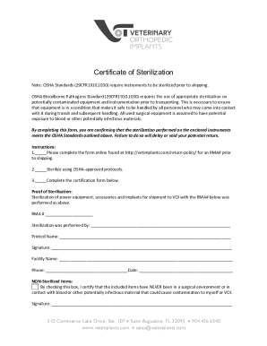 Fillable Online Certificate of Sterilization - 2-19-18.docx Fax Email Print - pdfFiller