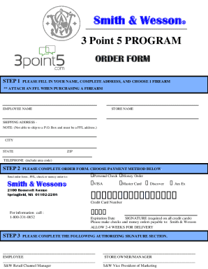 Fillable Online Smith & Wesson Fax Email Print - pdfFiller