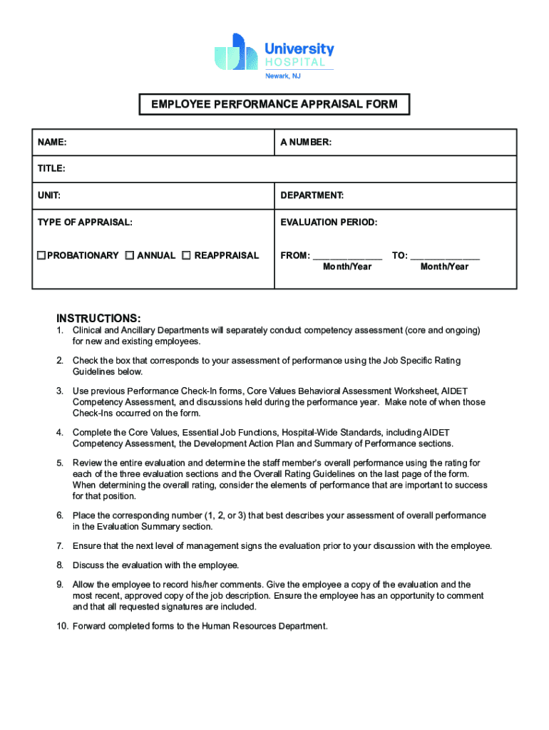 Fillable Online Senior Administrator Performance Appraisal Fax Email Print - pdfFiller