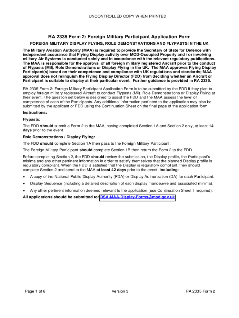 Fillable Online RA 2335 Form 2 Fax Email Print - pdfFiller