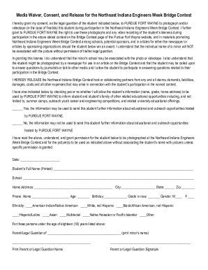 Fillable Online Parent/ Guardian Consent, Release, and Waiver Form Fax ...