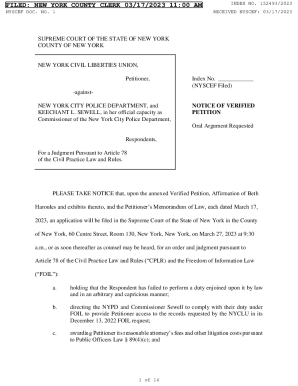 Fillable Online (NYSCEF Filed) Fax Email Print - pdfFiller