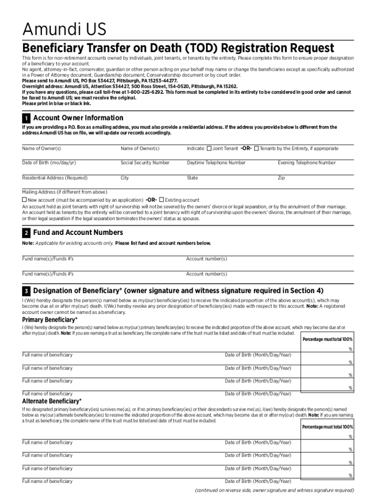 Fillable Online Amundi Us Inherited Ira Transfer Of Assets Direct