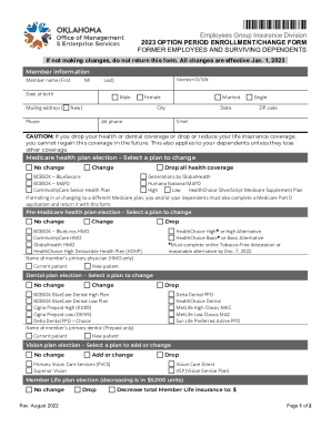Fillable Online 2023 Blank Retiree Option Period Form. 2023 Blank ...