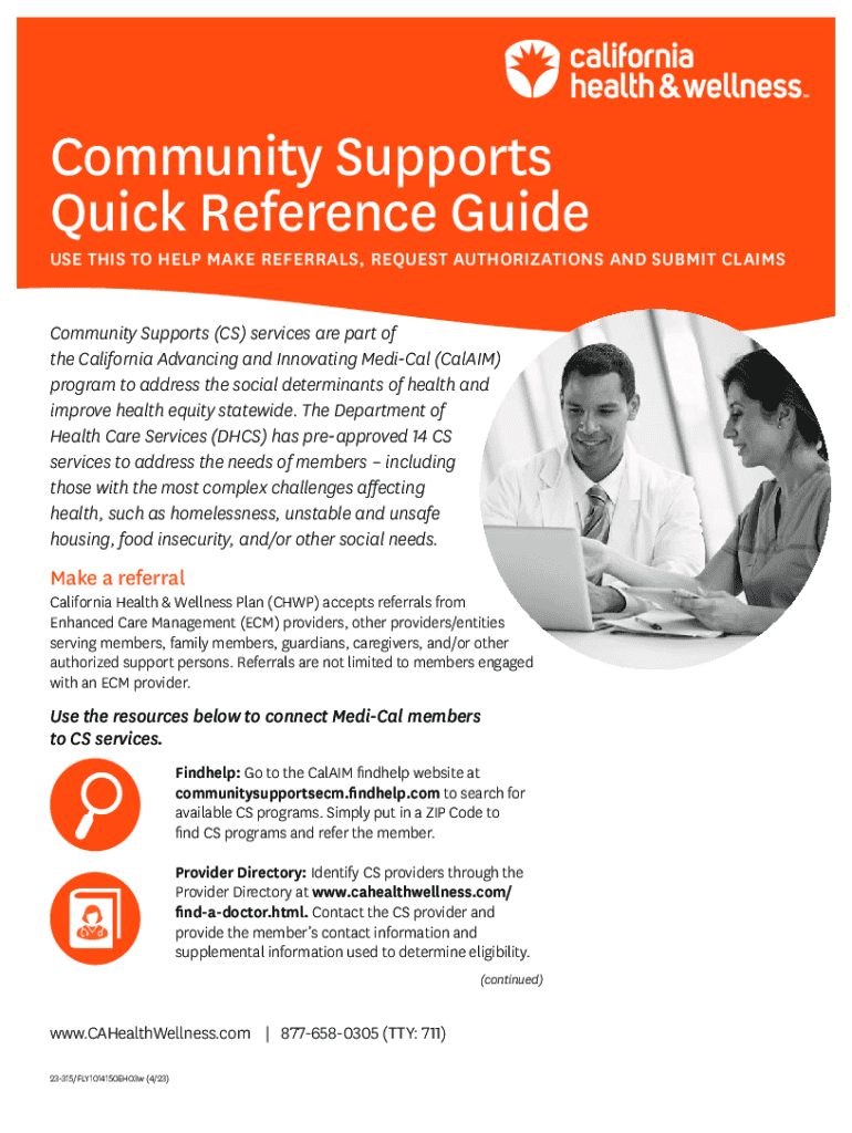 Fillable Online CalAIM ECM Referral Form Fax Email Print - pdfFiller