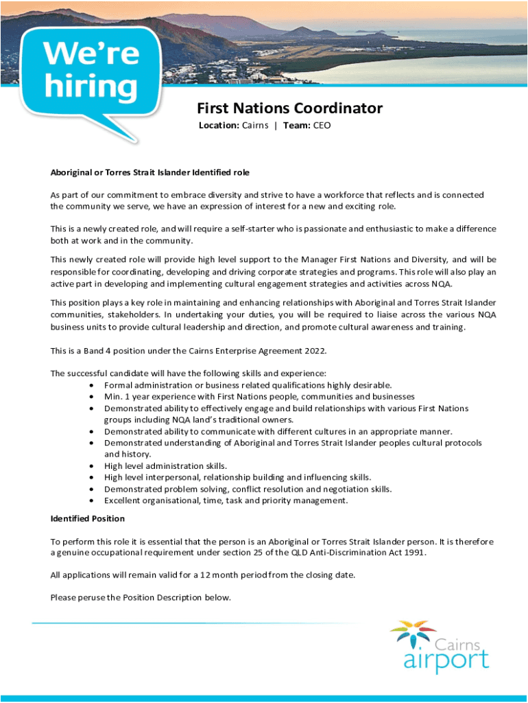 Fillable Online First Nations Communities at Catholic Education Cairns ...