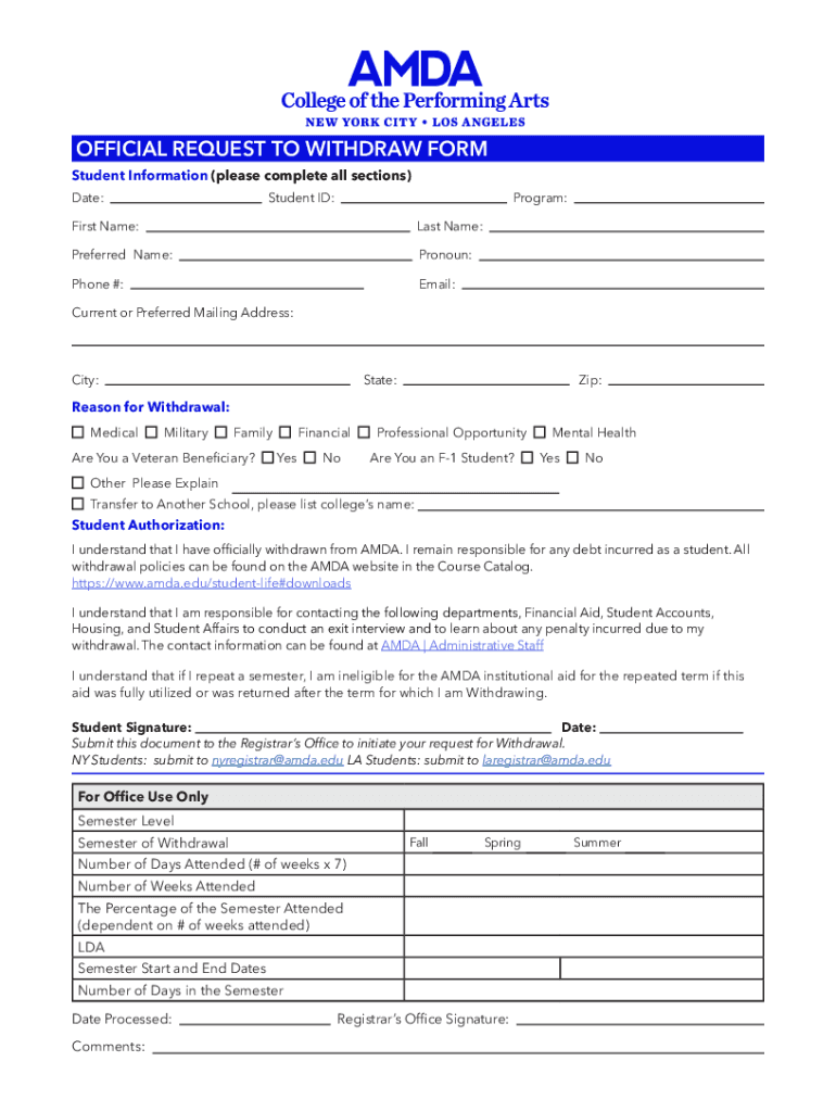 Fillable Online Official Request to Withdraw Form 202301.indd Fax Email Print - pdfFiller