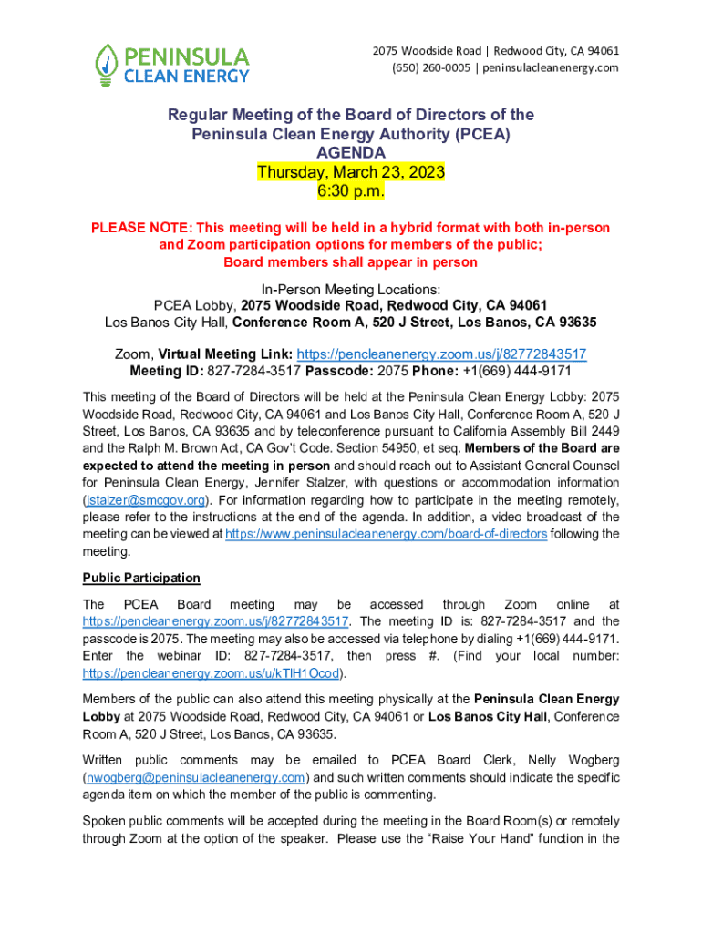 Fillable Online and Zoom participation options for members of the ...