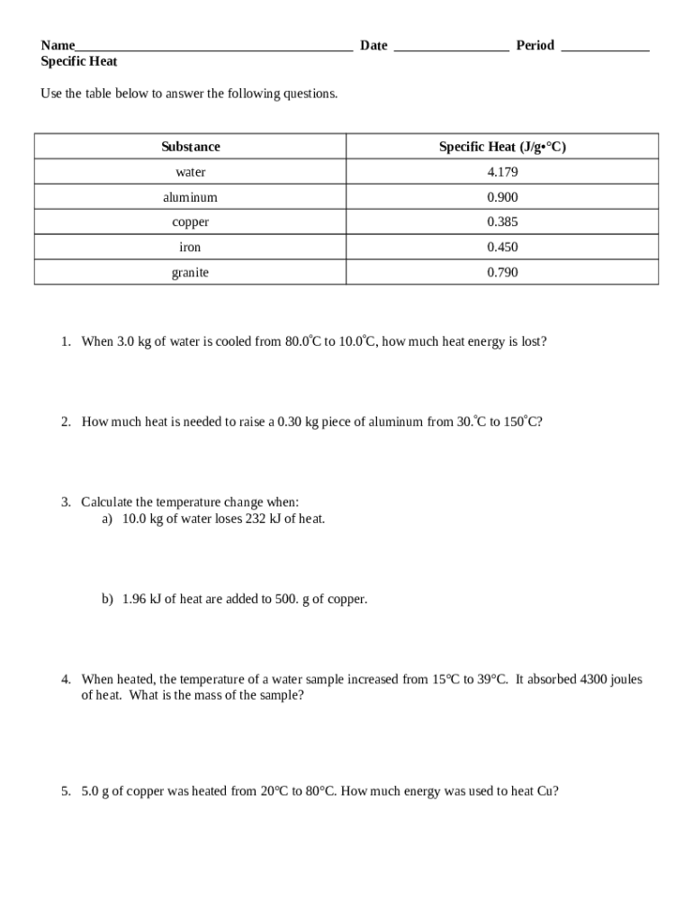 Specific heat calculations-converted - Part 1 - schoolwires henry k12 ...