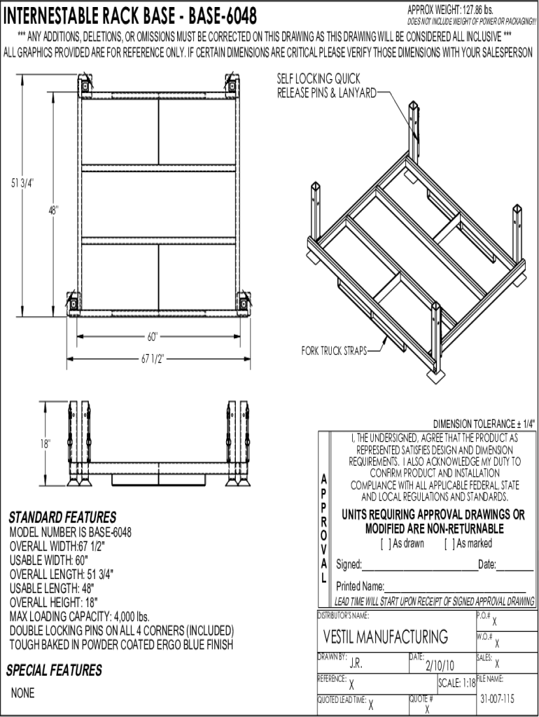 Fillable Online Internestable Stackable Racks (NEST) - Product Family ...