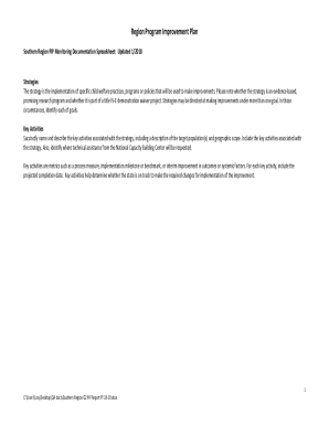 Fillable Online Program Improvement Plan Template Round 3 Fax Email ...