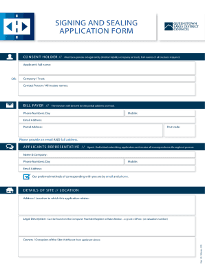 Fillable Online SIGNING AND SEALING APPLICATION FORM Fax Email Print ...