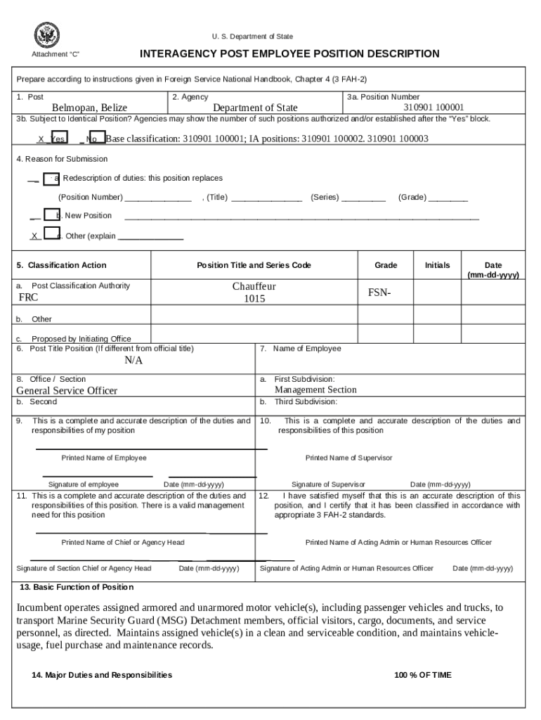 INTERAGENCY FOREIGN SERVICE NATIONAL ... Doc Template | pdfFiller