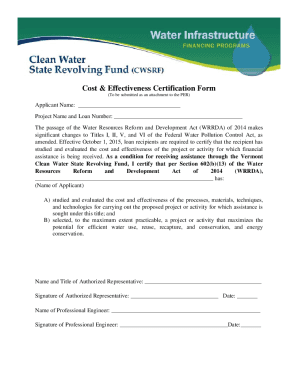 Fillable Online Cost & Effectiveness Certification Form Fax Email Print ...