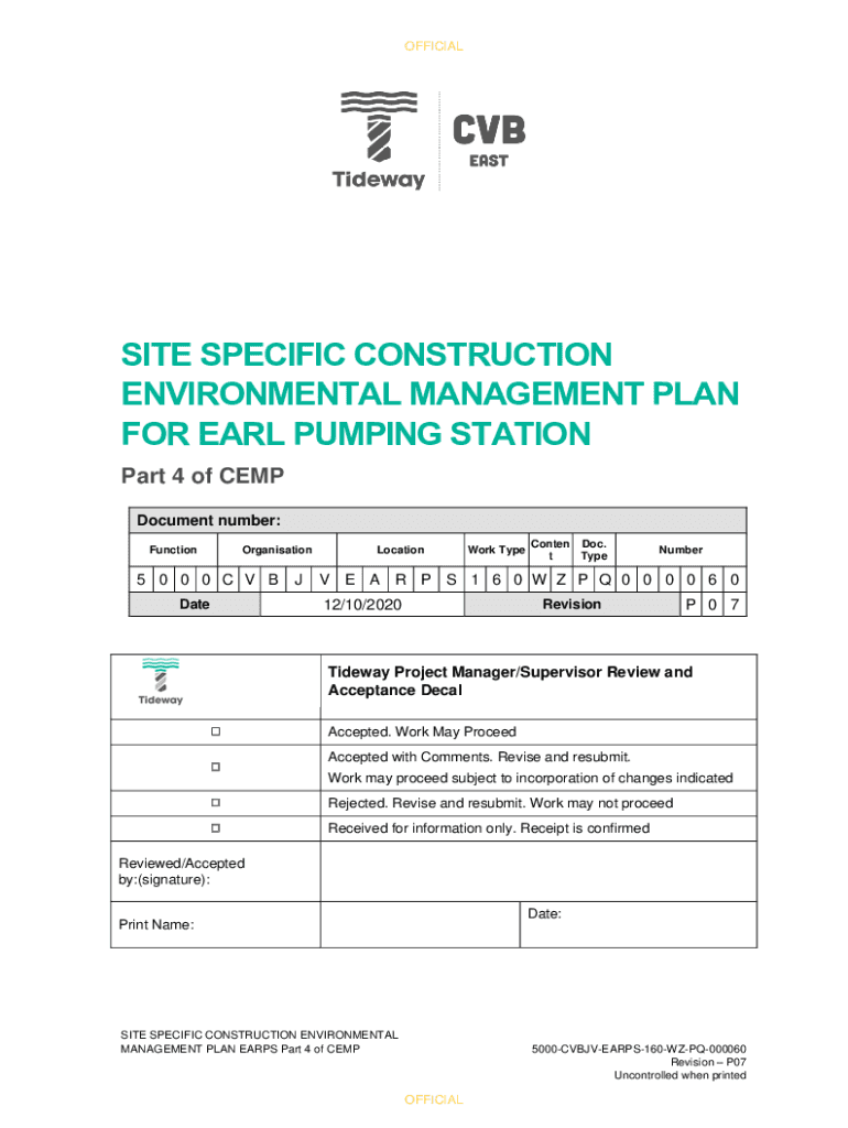 Fillable Online Outline Construction Environmental Management Plan ...