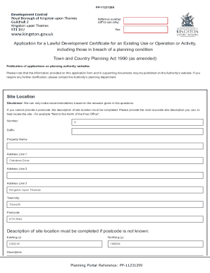 Fillable Online application-for-a-lawful-development-certificate-for-an- ... Fax Email Print ...