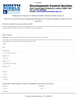 Fillable Online If an application for reserved matters approval has ...