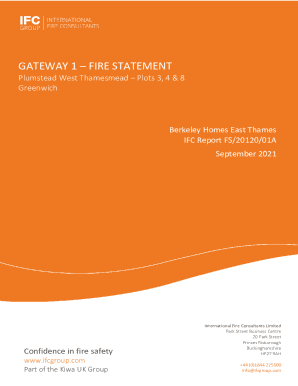 Fillable Online FIRE STATEMENT - Plumstead West Thamesmead Fax Email ...