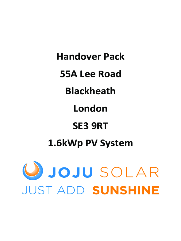 Fillable Online Handover Pack 55A Lee Road Blackheath London SE3 ...