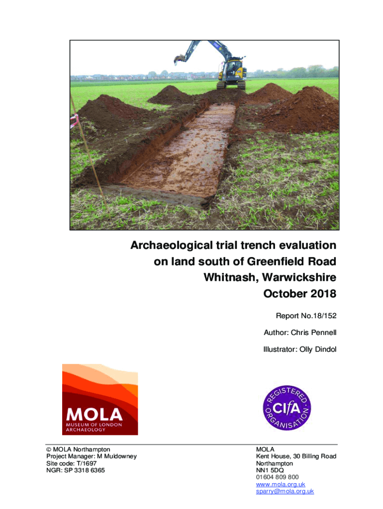 Fillable Online Archaeological trial trench evaluation on land south of ...