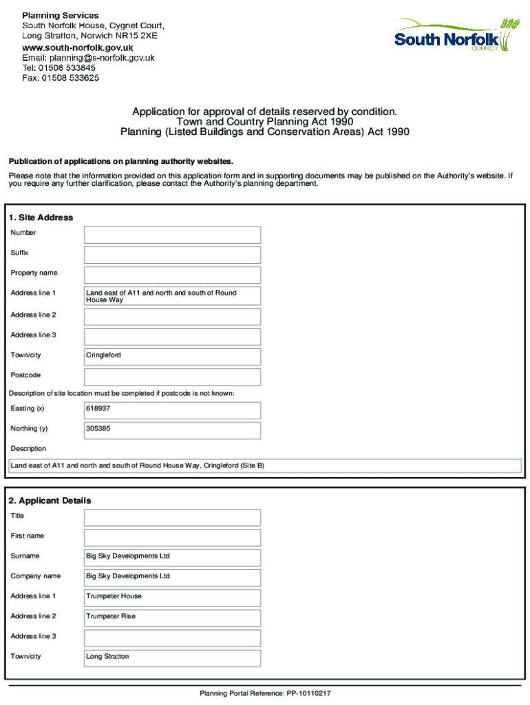 Fillable Online Land east of A11 and north and south of Round Fax Email ...