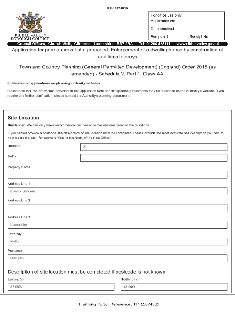 Fillable Online Upward Extensions Permitted Development Rights Fax Email Print - pdfFiller