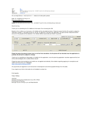Fillable Online CIL correspondence email ack form 1 Fax Email Print ...