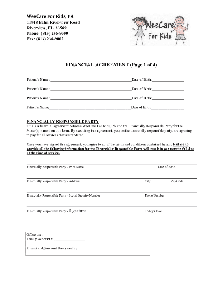 Fillable Online FINANCIAL AGREEMENT (Page 1 of 4) Fax Email Print ...