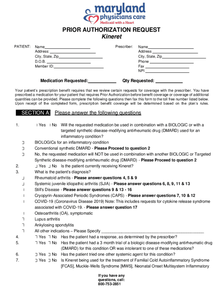 Fillable Online PRIOR AUTHORIZATION REQUEST FORM Phone Fax Email Print - pdfFiller
