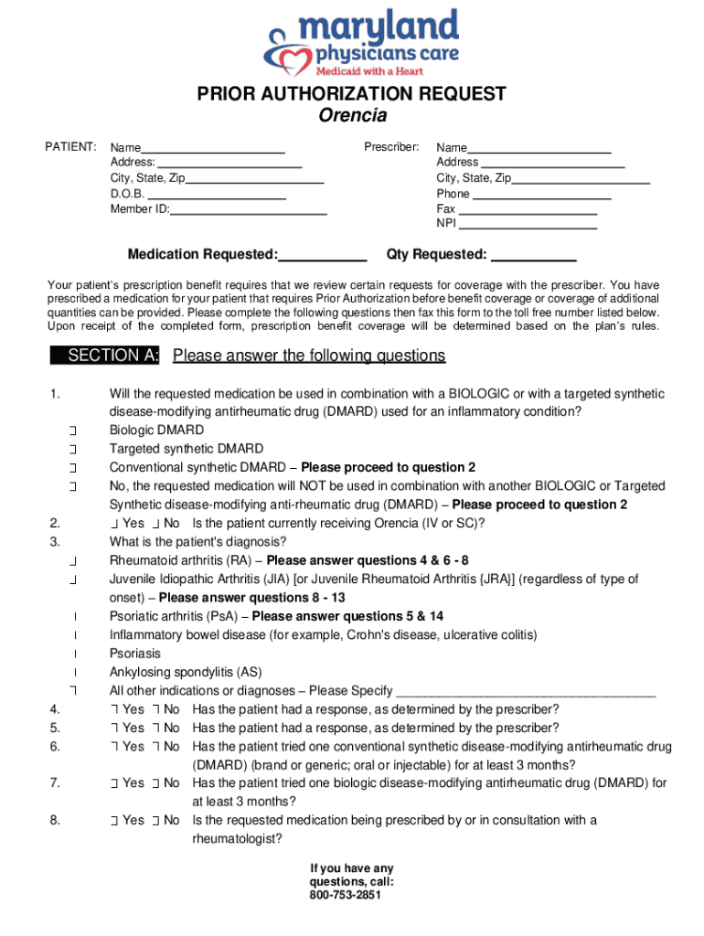 Fillable Online Prior Authorization Request Form Member ... Fax Email Print - pdfFiller