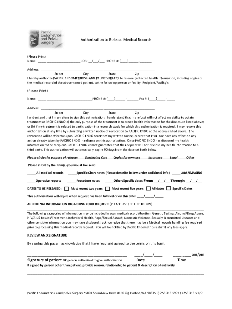 Fillable Online Riverwood Centers Records Consent Form to Release Health ... Fax Email Print ...