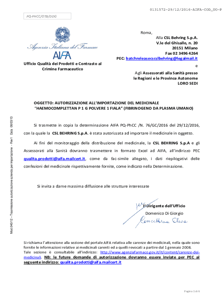 Compilabile Online HAEMOCOMPLETTAN P 1 G POLVERE 1 FIALA (FIBRINOGENO ...