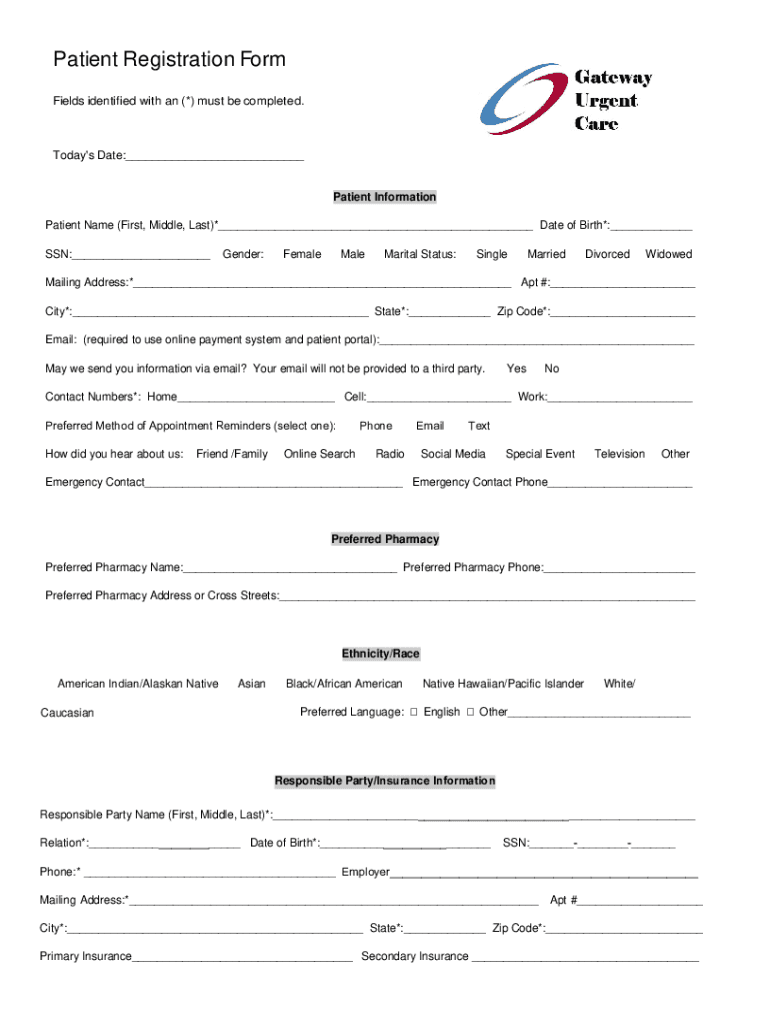 Fillable Online Patient Name (First, Middle, Last)* Date of Birth*: Fax Email Print - pdfFiller