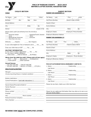 Fillable Online School Age Child Care - Before and After School Fax Email Print - pdfFiller