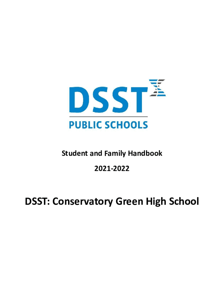 Fillable Online Student and Family Handbook DSST: Conservatory Green ...