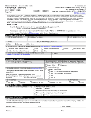Fillable Online post ca POST 2-126 POST Profile Request - cloudfront ...