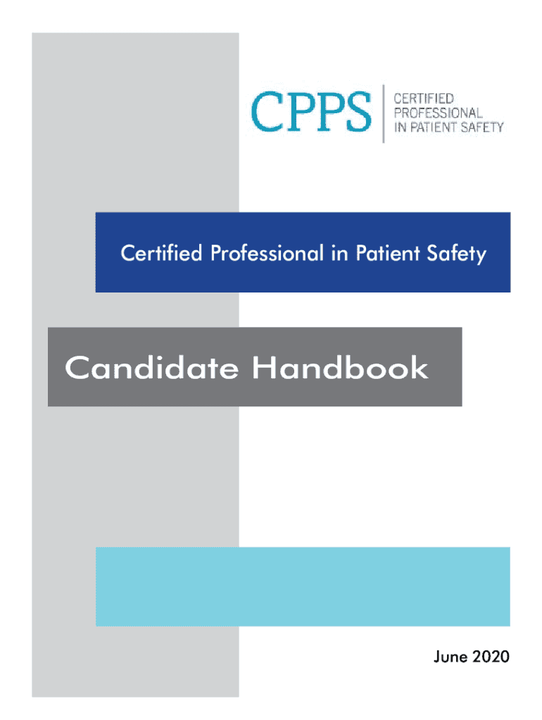 Fillable Online CPPS: Certified Professional in Patient Safety Fax ...