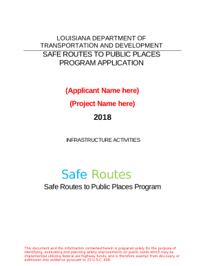 Safe Routes to Public Places Program Doc Template | pdfFiller