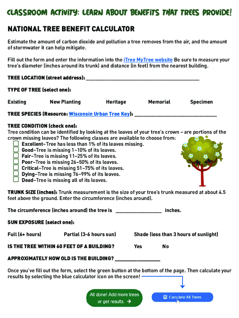 Fillable Online Online calculator shows how trees can improve air ...