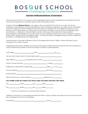 Fillable Online Volunteer Background check release 4/21/22 Fax Email ...