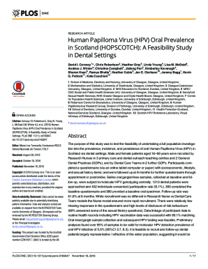 Fillable Online Oral human papilloma virus infection among dental clinic ... Fax Email Print ...