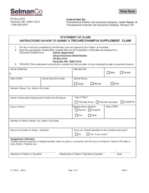 Fillable Online Submitting a Claim Fax Email Print - pdfFiller
