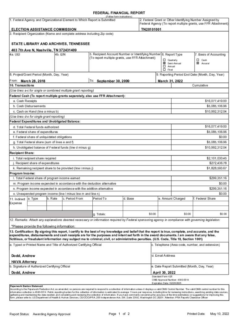 Fillable Online Federal Financial Report InstructionsECLKC - HHS.gov Fax Email Print - pdfFiller