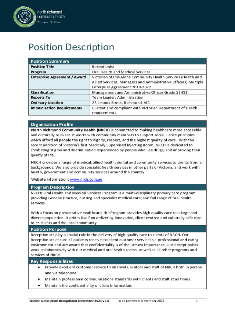 Fillable Online Bilingual-Community Health Worker - Position ...
